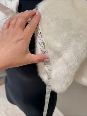 Jackets & Coats | Ivory Faux Fur Capelet Cape Formal Wear With Satin ...